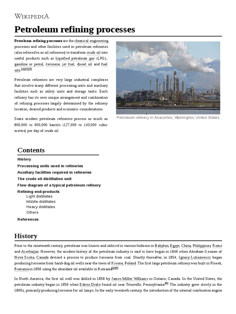 Petroleum Refining Processes | PDF | Oil Refinery | Process Engineering