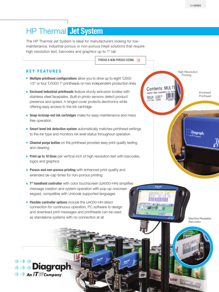 Diagraph HP Thermal Jet System PDF | PDF | Printer (Computing ...