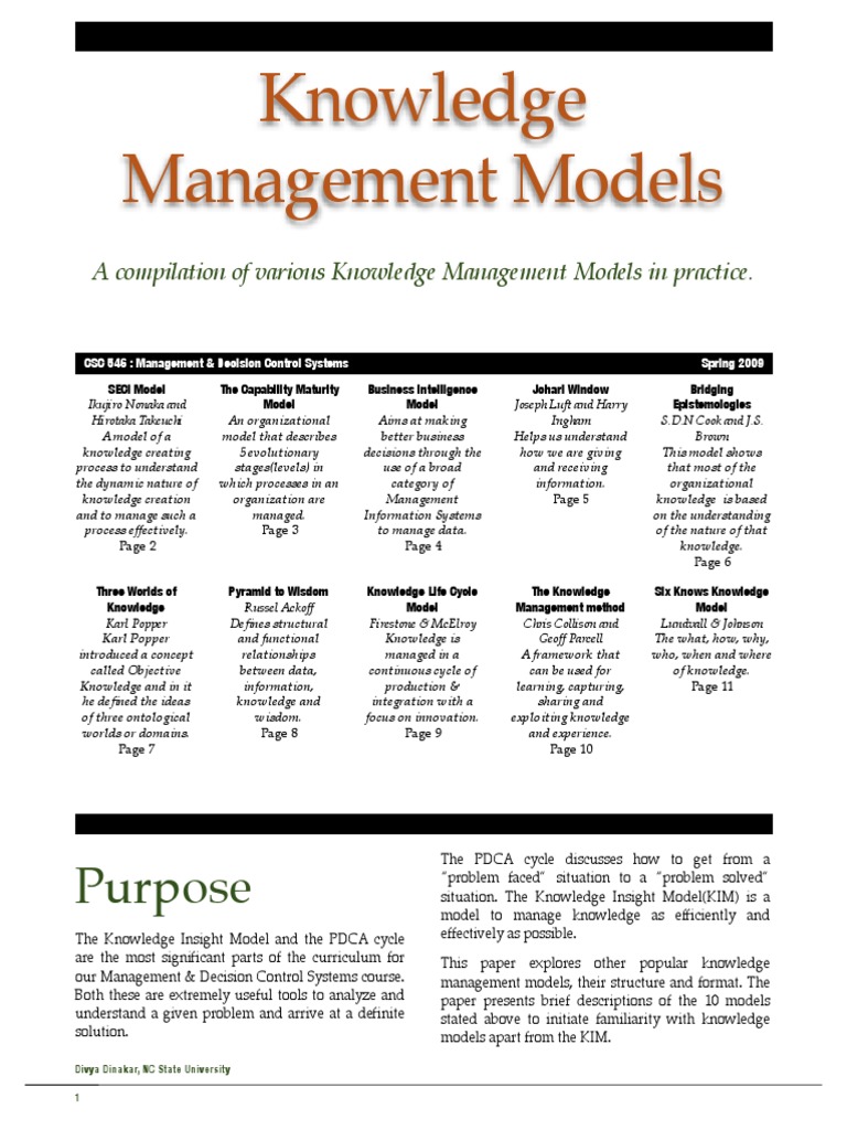 Knowledge Management Models | Download Free PDF | Business Intelligence ...