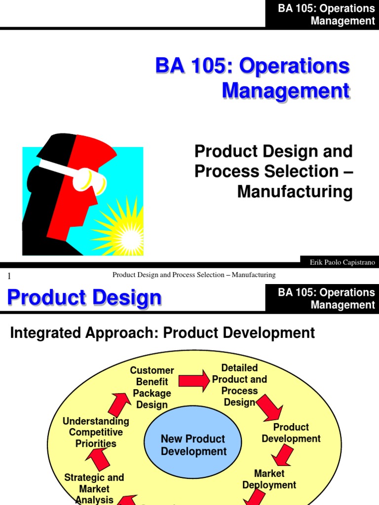 BA 105: Operations Management: Product Design and Process Selection ...