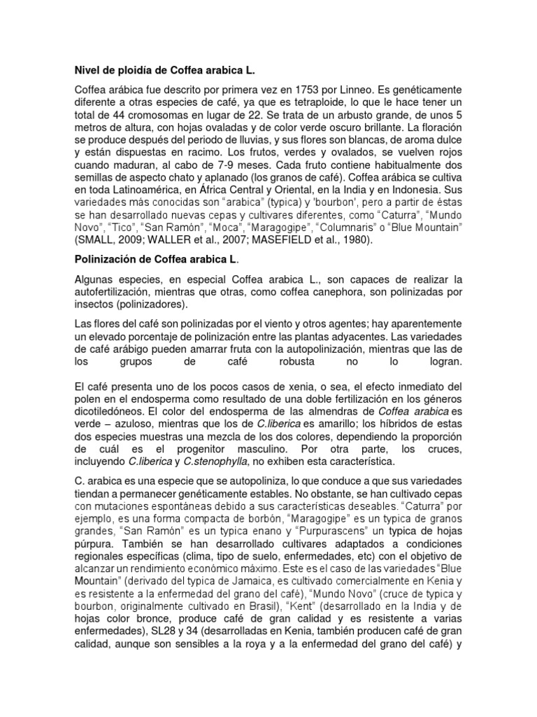 Polinizacion, Ploidia y Meiosis | PDF | café | Mitosis