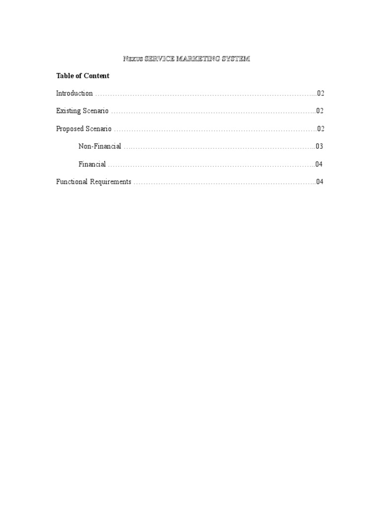 Nexus Service Marketing System Database | PDF | Telecommunications ...