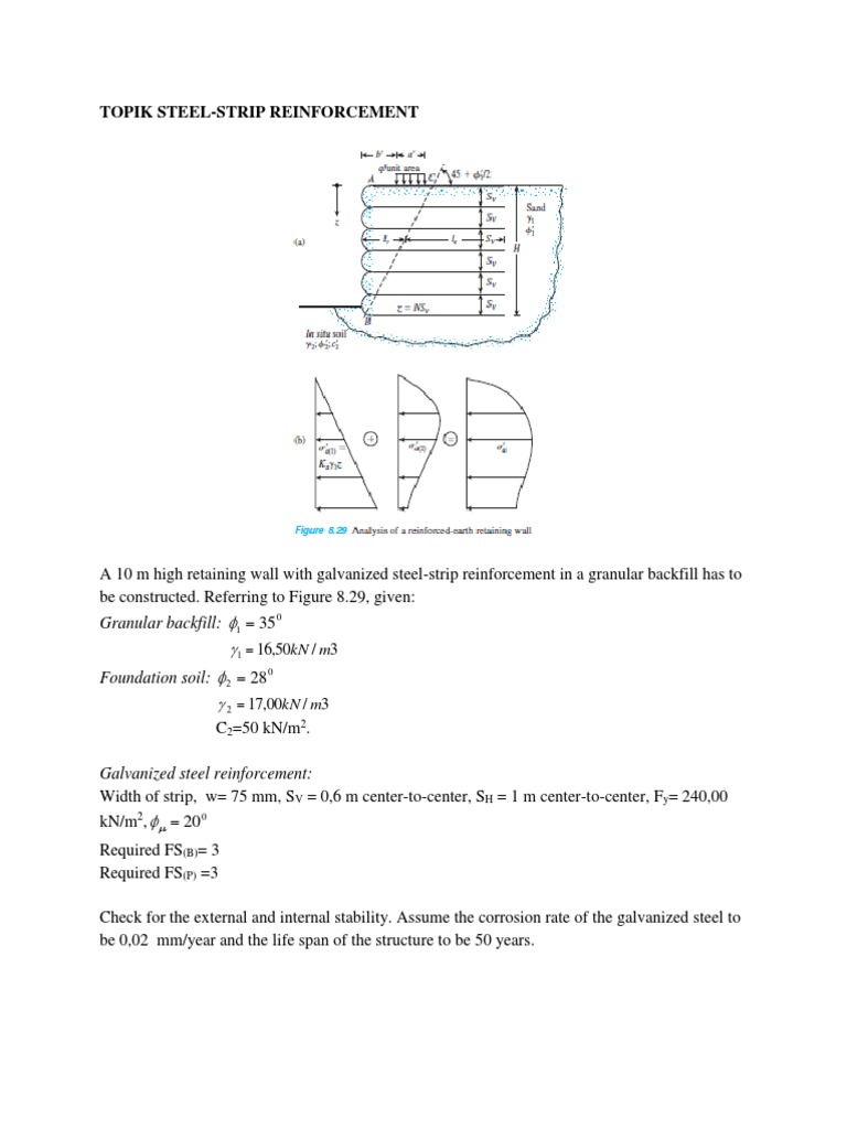 Design and Stability Analysis of Steel and Geosynthetic Reinforced ...