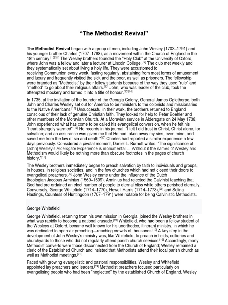 The Methodist Revival | PDF | Methodism | John Wesley