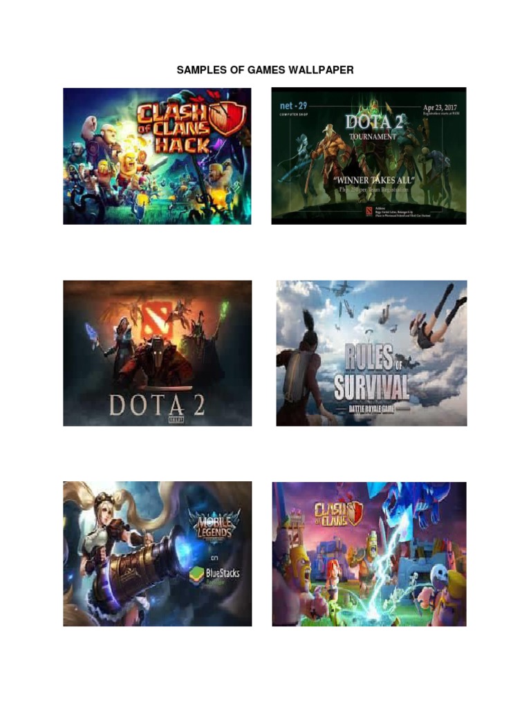 Game Wallpaper Samples Collection | PDF