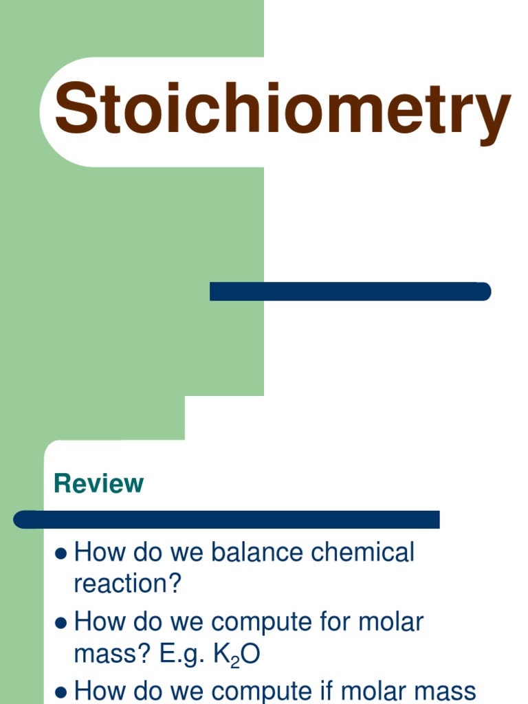 Stoichiometry.ppt | Stoichiometry | Mole (Unit)