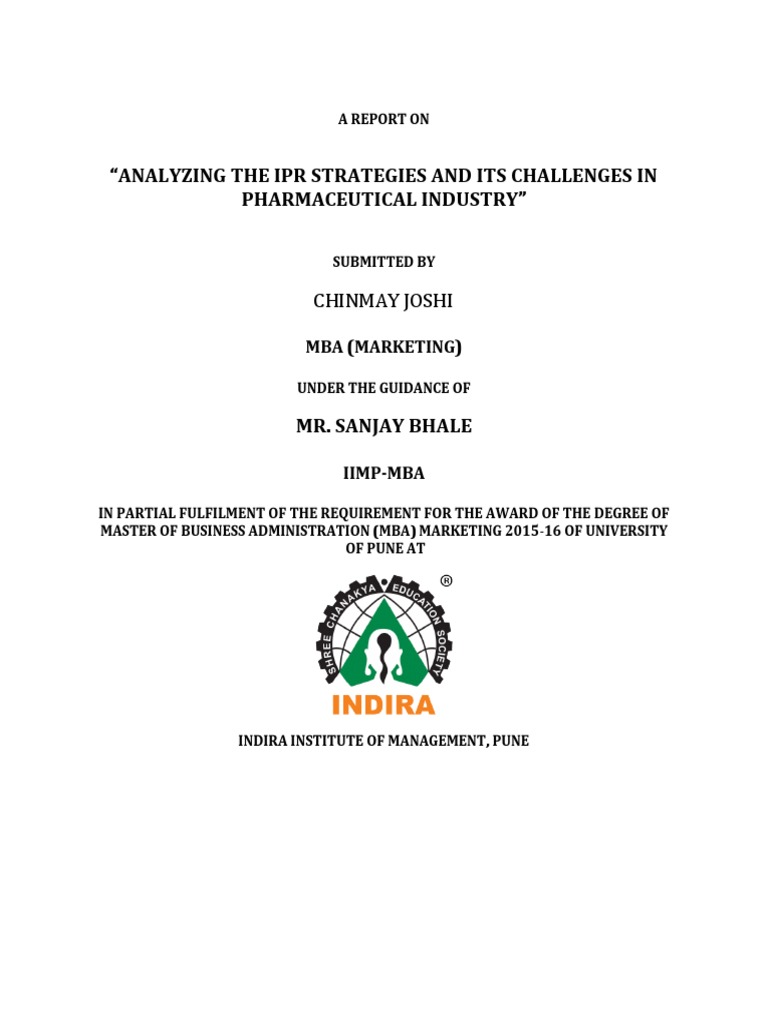 Analyzing The Ipr Strategies and Its Challenges in Pharmaceutical ...
