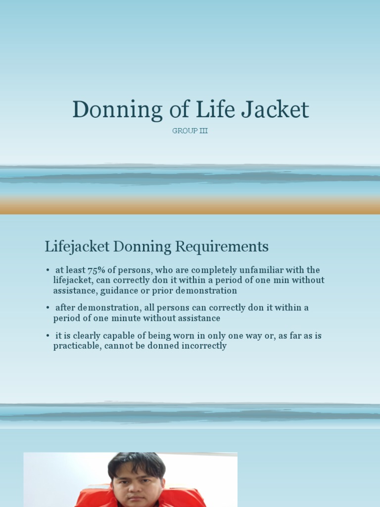 Life Jacket Donning Instructions | PDF