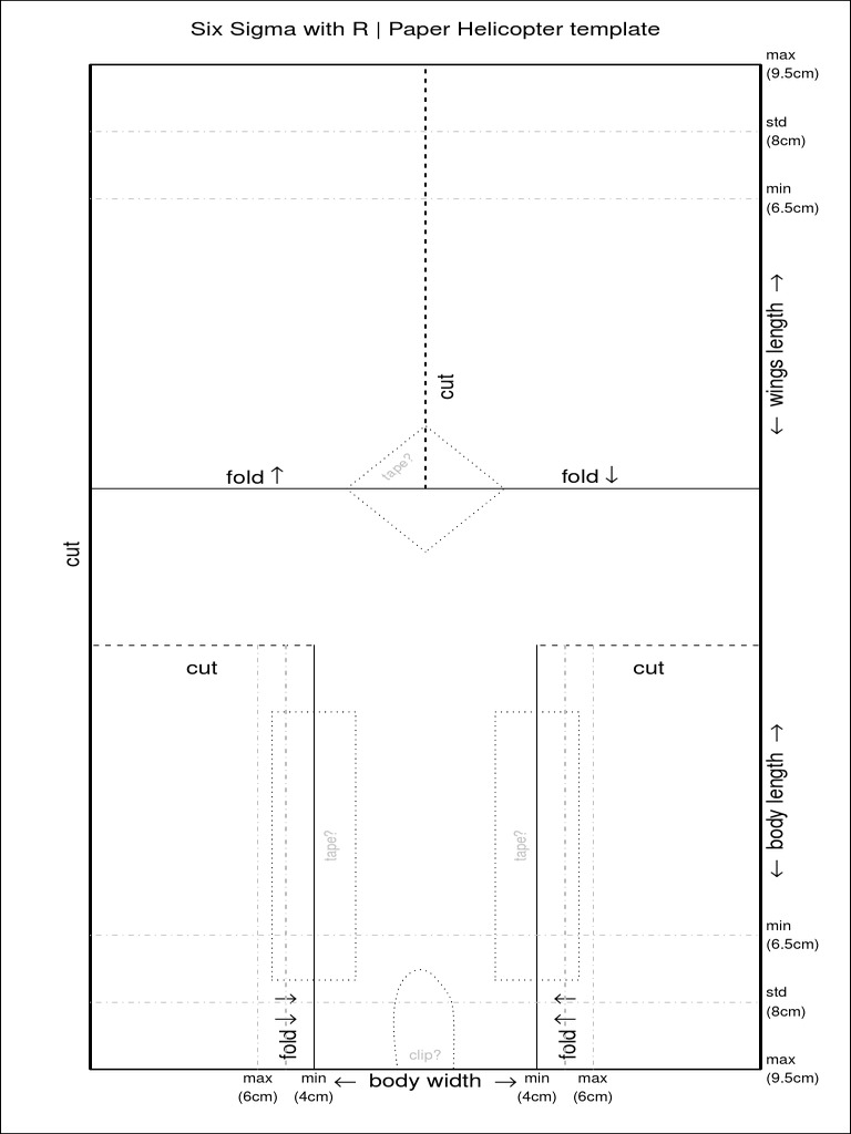 Paper Helicopter Template Guide | PDF