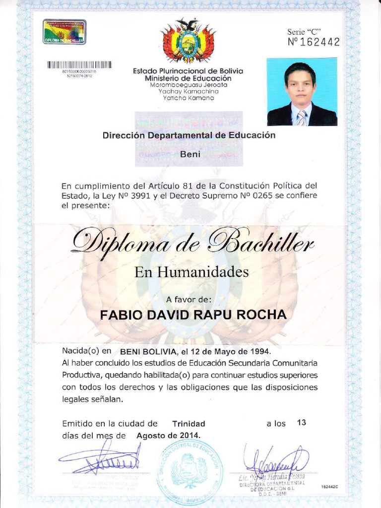 Titulo de Bachiller | PDF
