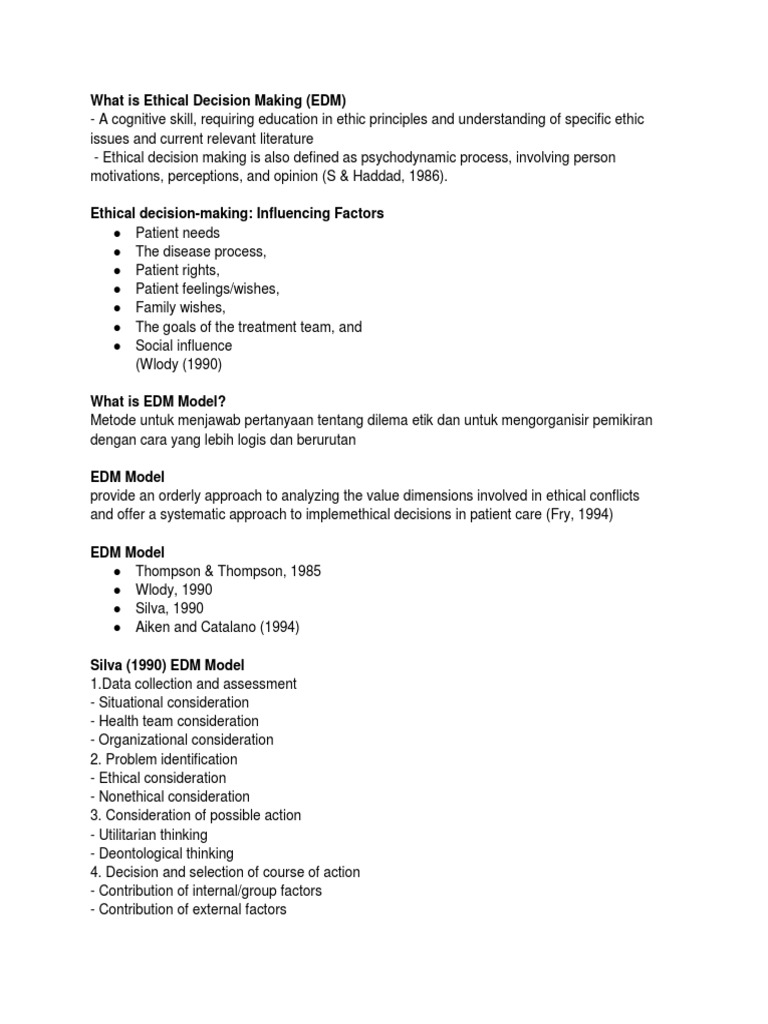 Ethical Decision Making (EDM) | PDF | Decision Making | Neuroscience