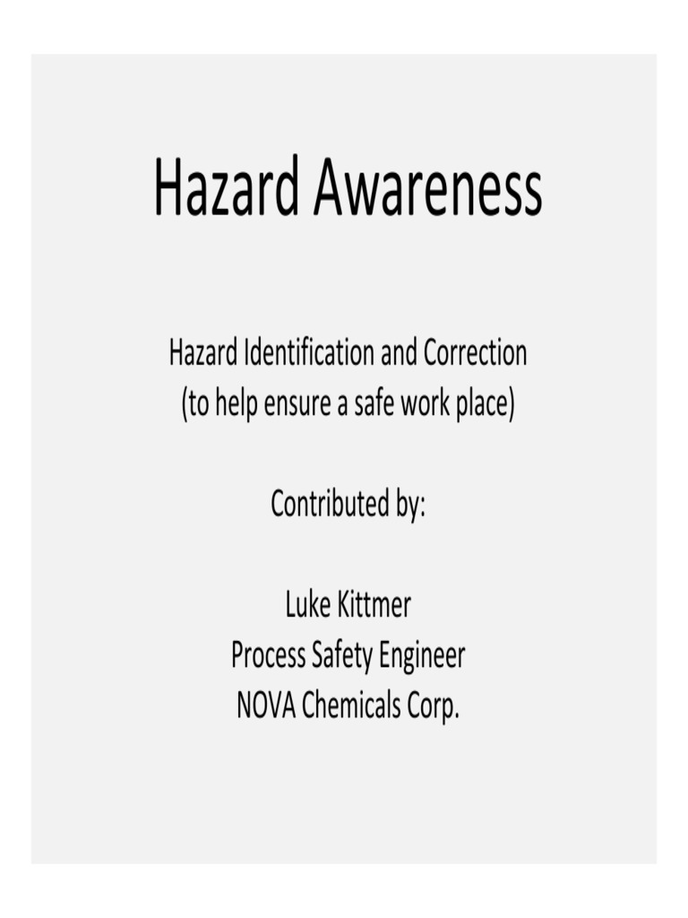 Hazard Awareness and Identification Guide | PDF | Hazards | Risk