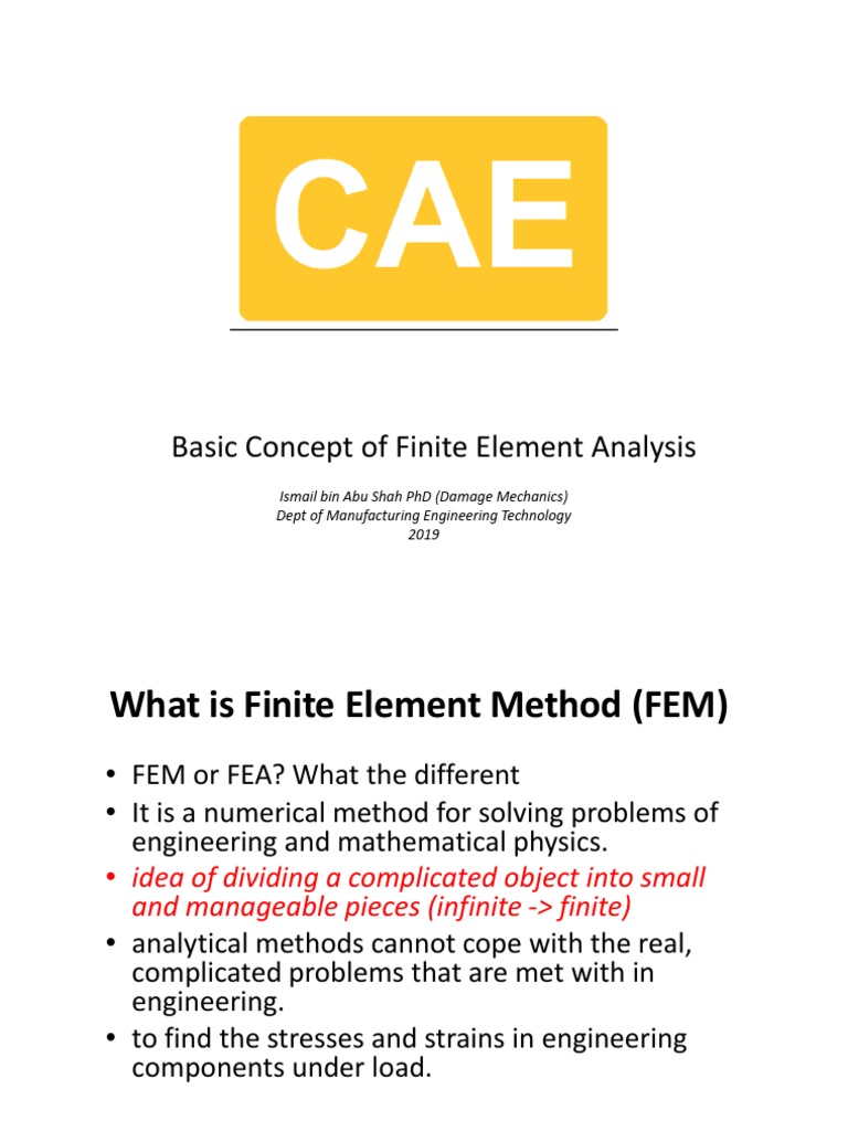 Basic Concept of Finite Element Analysis | PDF
