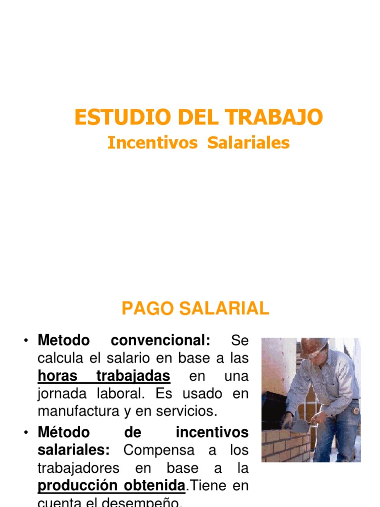 Estudio Del Trabajo - Incentivos | PDF | Salario | Business