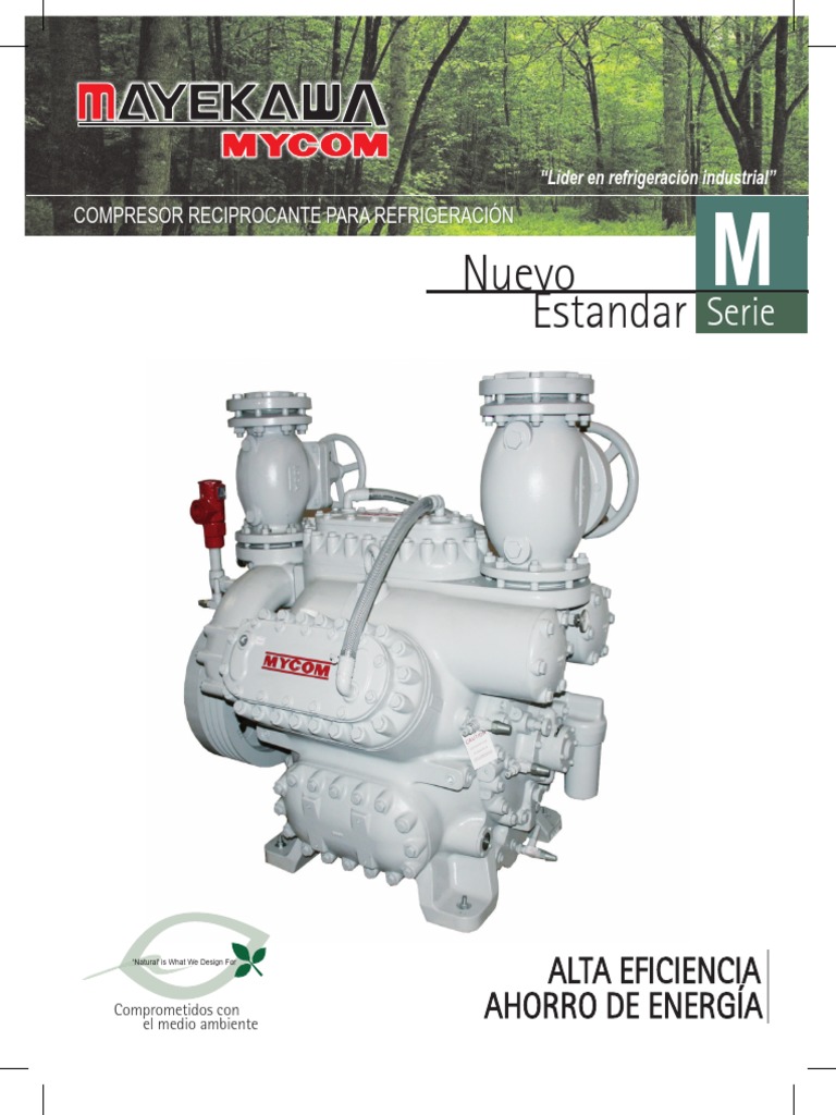 Compresor Reciprocante Serie M PDF | PDF | Refrigeración | Máquinas