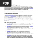 Chart - Comparison of Personality Theories | PDF | Personality ...