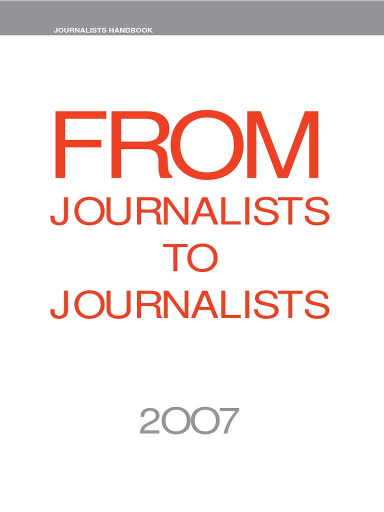 Journalists To Journalists Eng PDF | PDF | Journalism | News