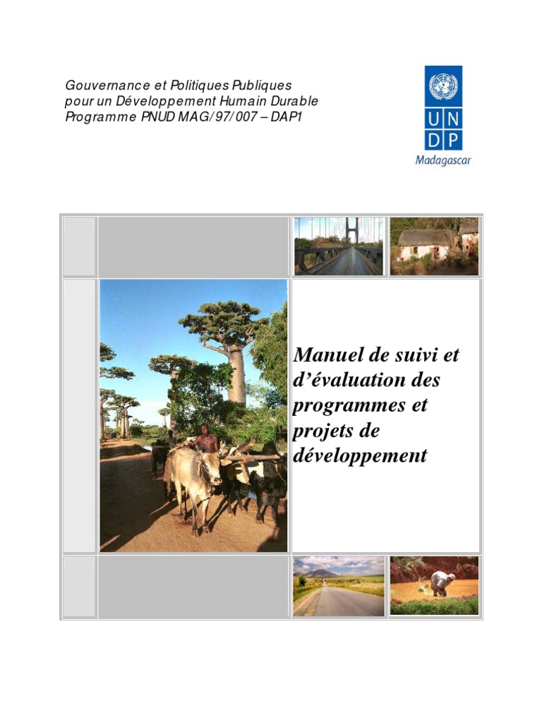 Manuel de Suivi Et D'évaluation Des Programmes Et Projets de Développement | PDF | Développement ...