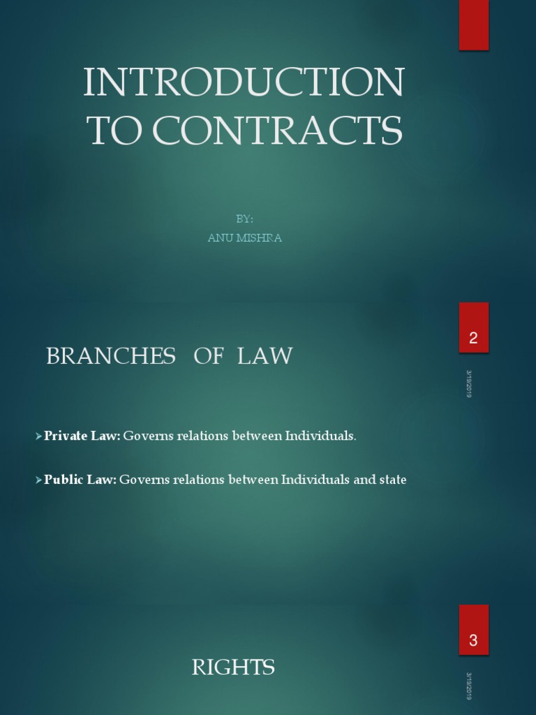 Introduction To Contract Law | PDF | Offer And Acceptance | Estoppel