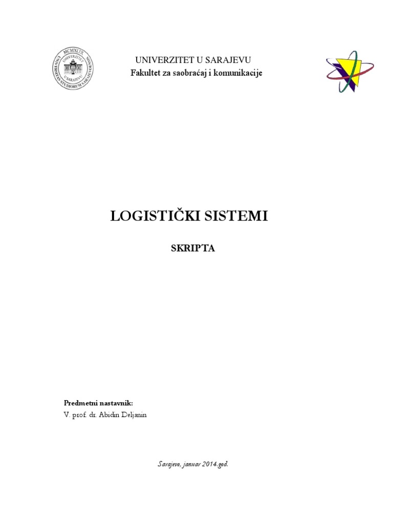 Skripta - Logisticki Sistemi PDF | PDF