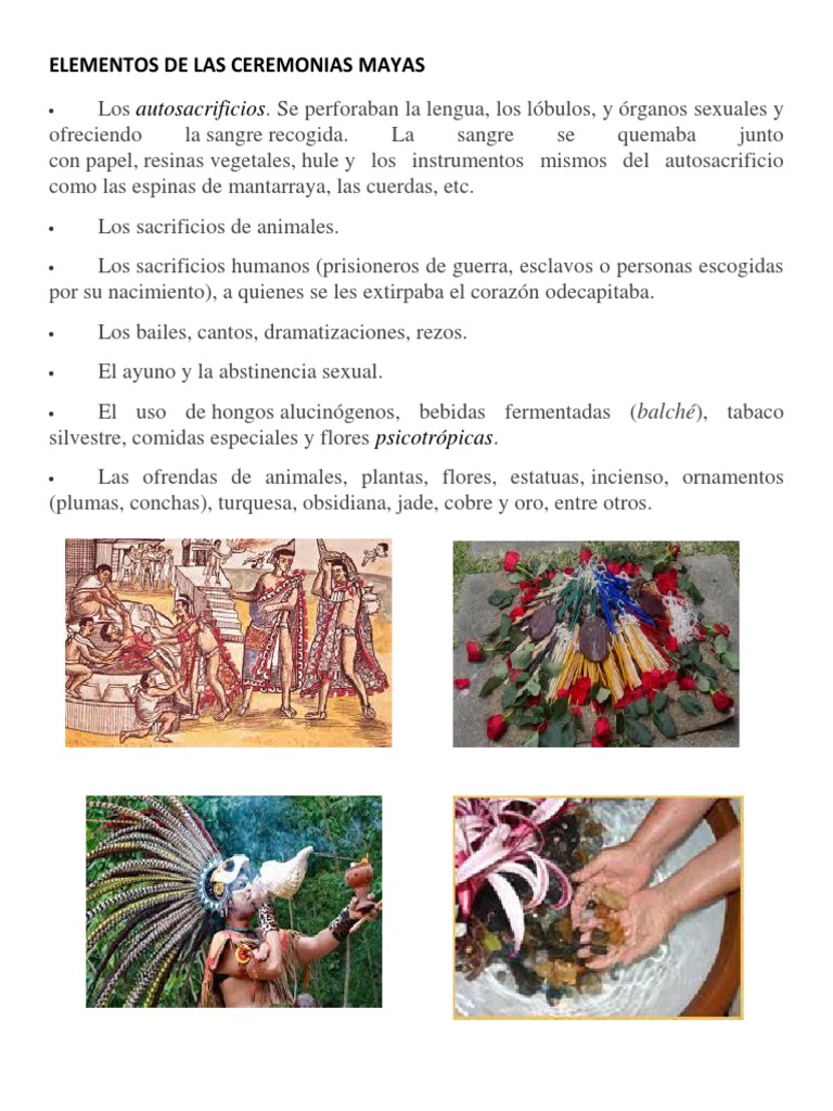 Elementos de Las Ceremonias Mayas | PDF