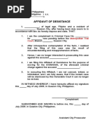 Affidavit of Desistance 2 Template | PDF