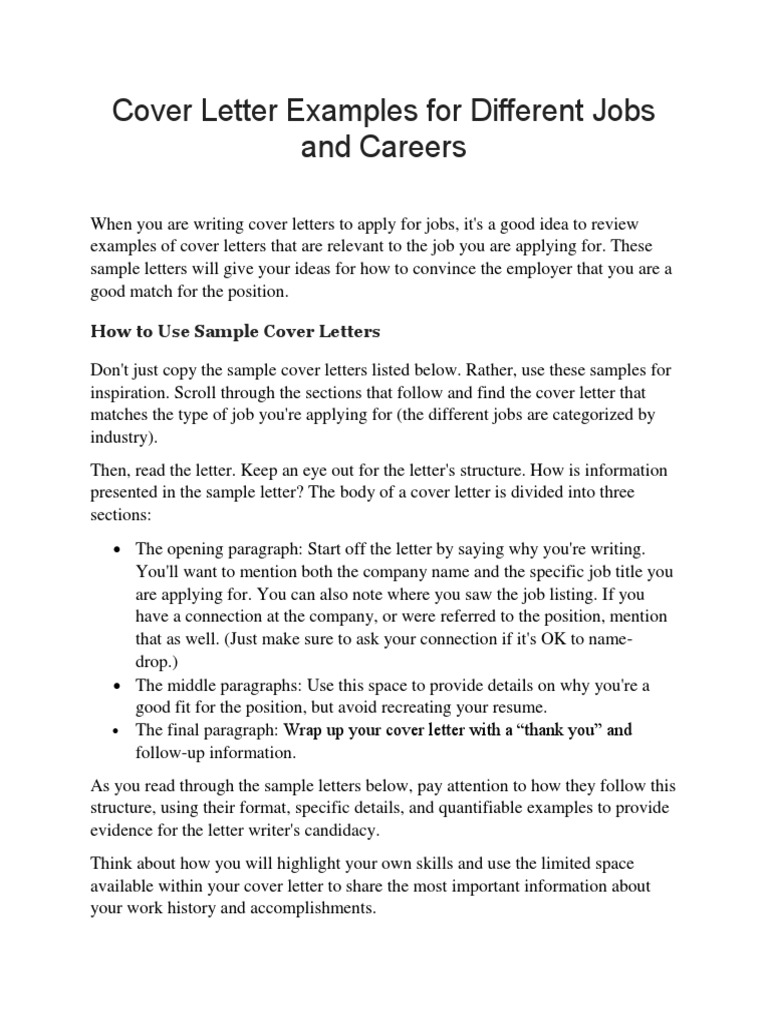 Cover Letter Example | PDF | Paragraph | Résumé
