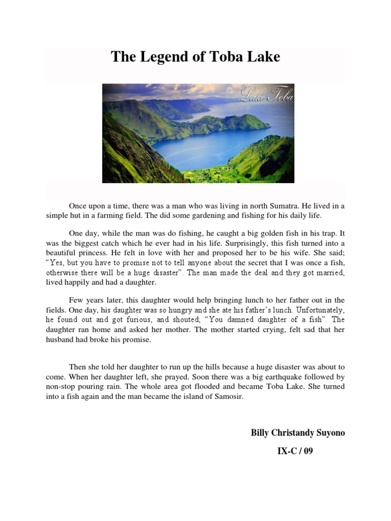 The Legend of Toba Lake | PDF