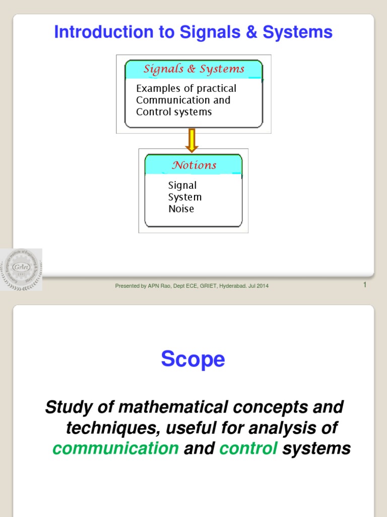 Introduction To Signal Theory PDF | PDF | Basis (Linear Algebra ...