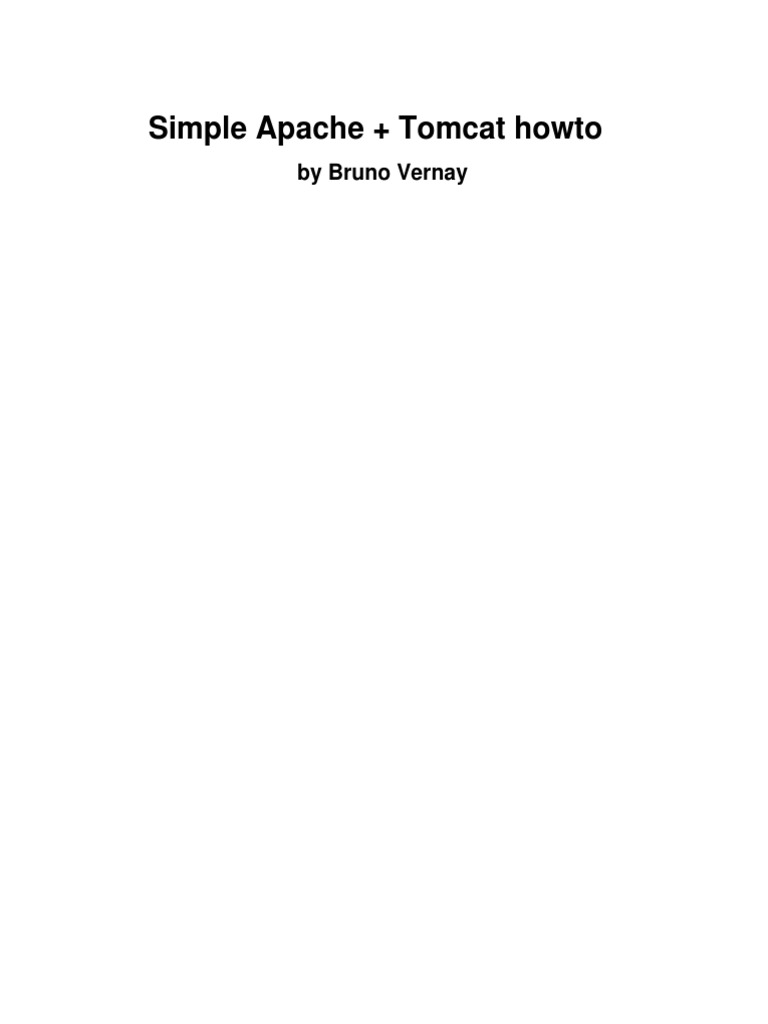 Simple Apache and Tomcat HOWTO | PDF