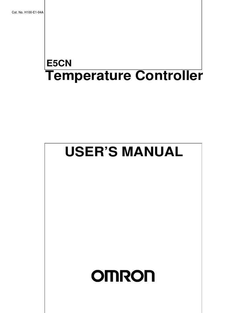 Temperature Controller: User'S Manual | PDF | Parameter (Computer Programming) | Electromagnetism