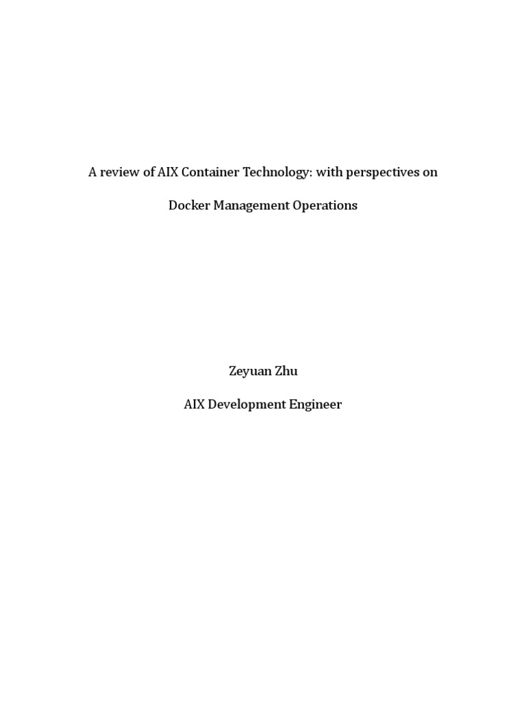 AIX Container | PDF | File System | Virtual Machine