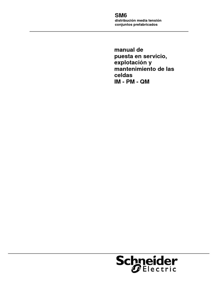 Manual Usuario y Mantenimiento Transferencia Automatica Schneider Sm6 | PDF | Tornillo | Fusible ...