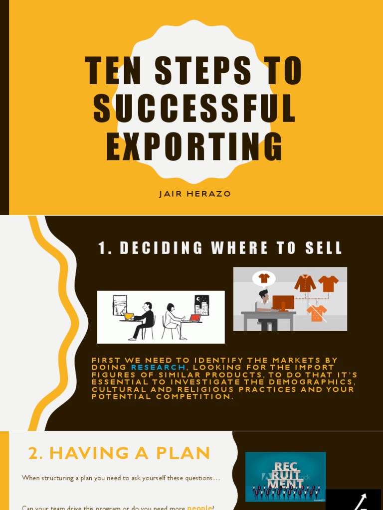 Ten Steps To Successful Exporting: Jair Herazo | PDF | Supply Chain Management | Economies