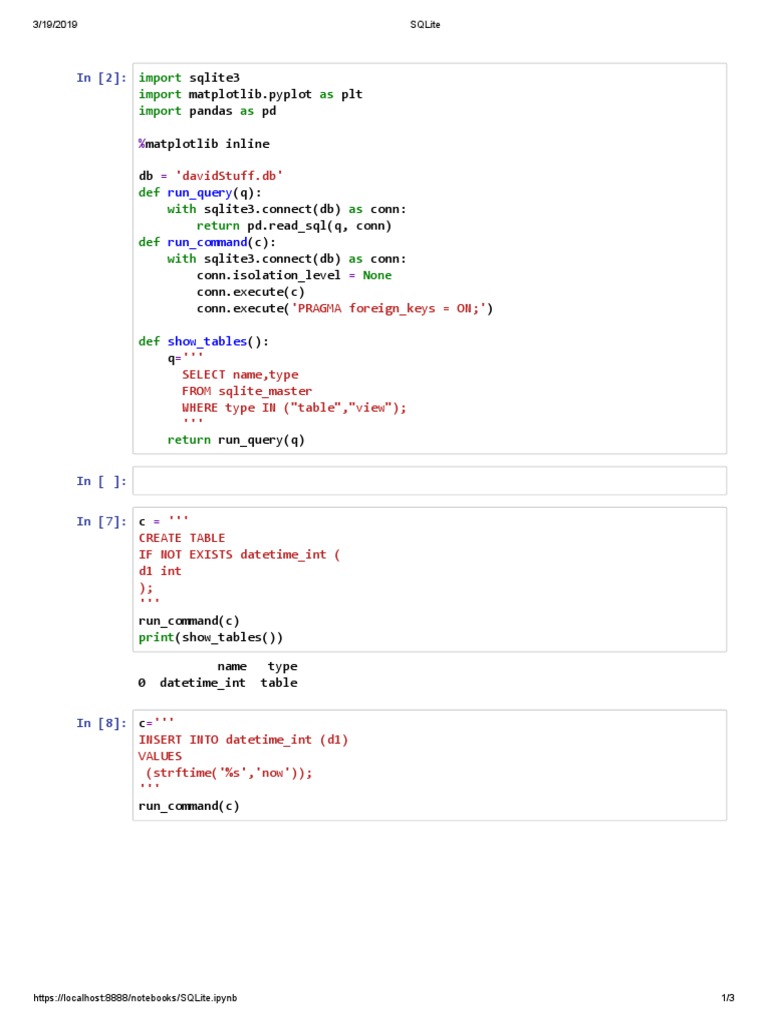 SQLite and Python | Download Free PDF | Free Software | Free Content