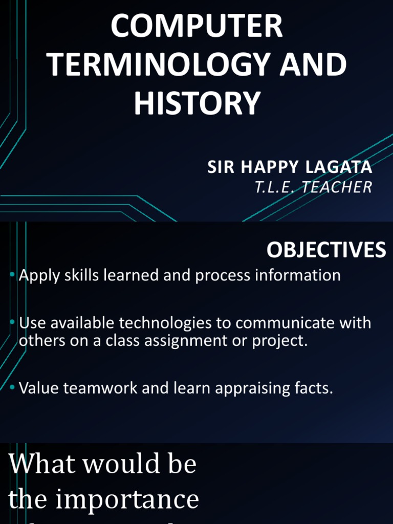 Computer Terminology And History Pdf Computer Architecture