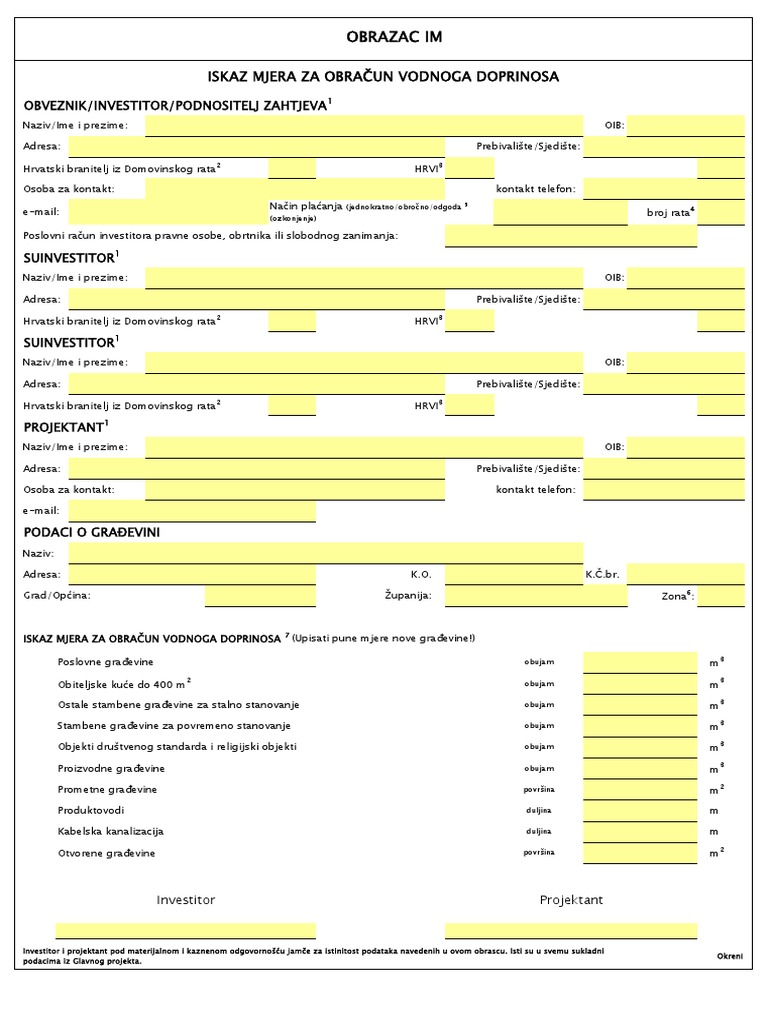 IM Obrazac PDF | PDF