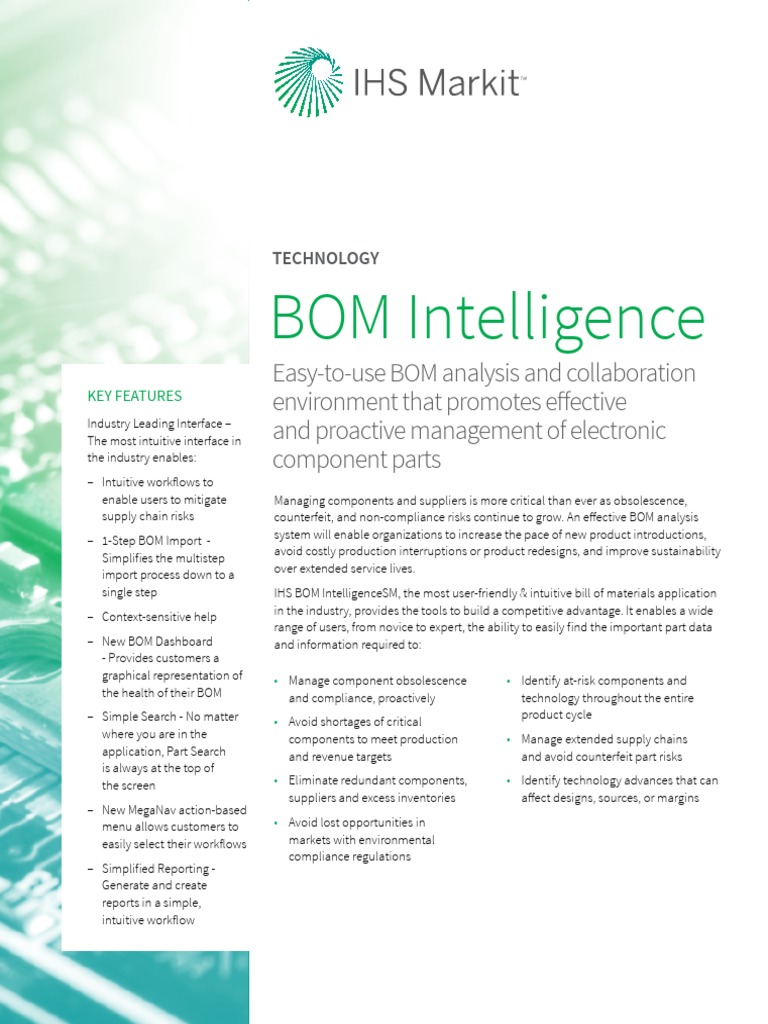 BOM Intelligence 2017 | PDF | Product Lifecycle | Supply Chain