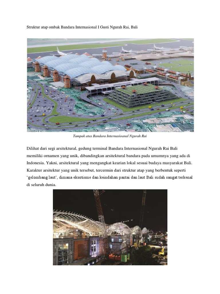 Struktur Atap Bandara Ngurah Rai Bali | PDF | Komputer