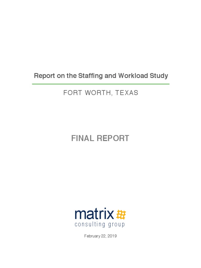 Fort Worth Police FINAL Report 2-22-19 | PDF | Detective | Human Resources