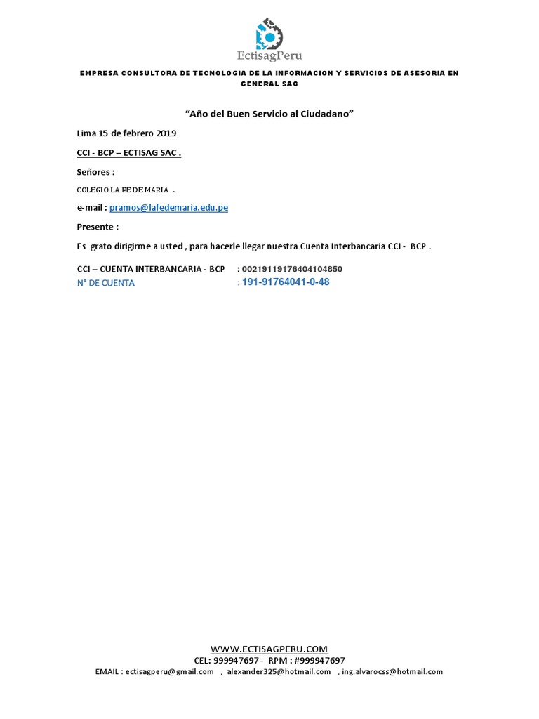 Cci BCP | PDF | Finanzas y dinero