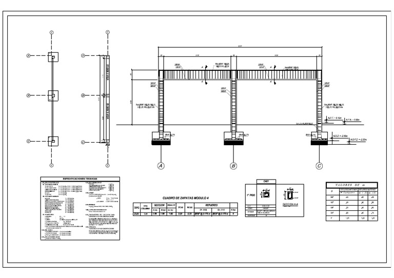 Plano de Un Portico | PDF | Fundación (Ingeniería) | Ingeniería geotécnica