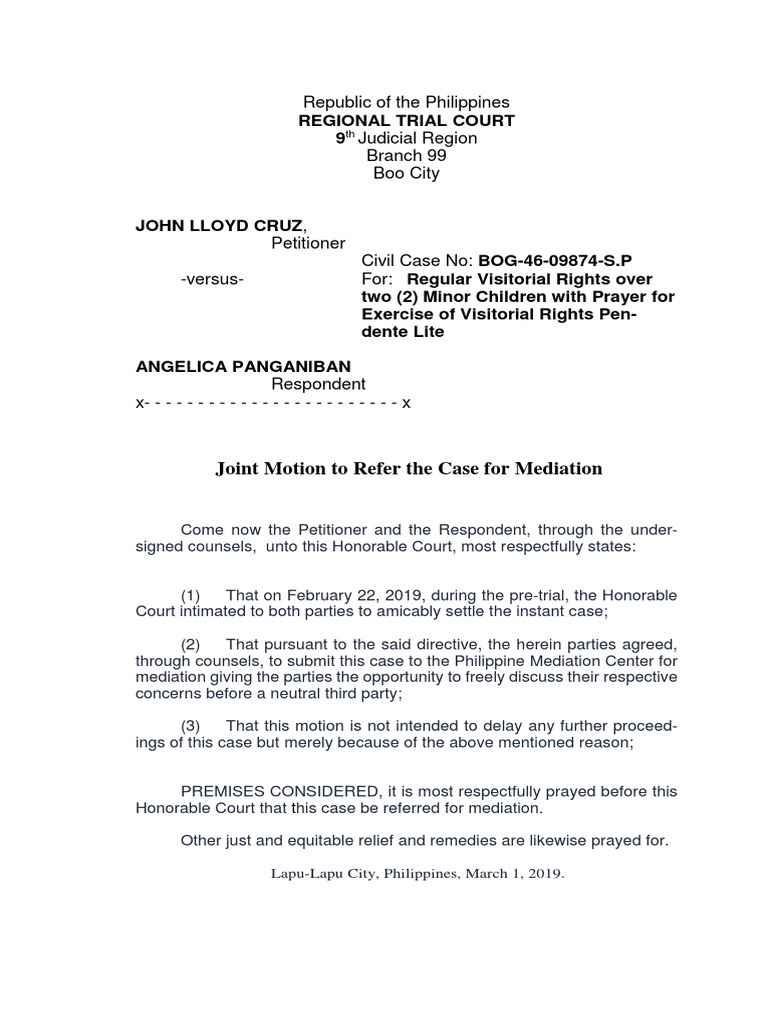 JOINT MOTION FOR MEDIATION (Google) | PDF | Law
