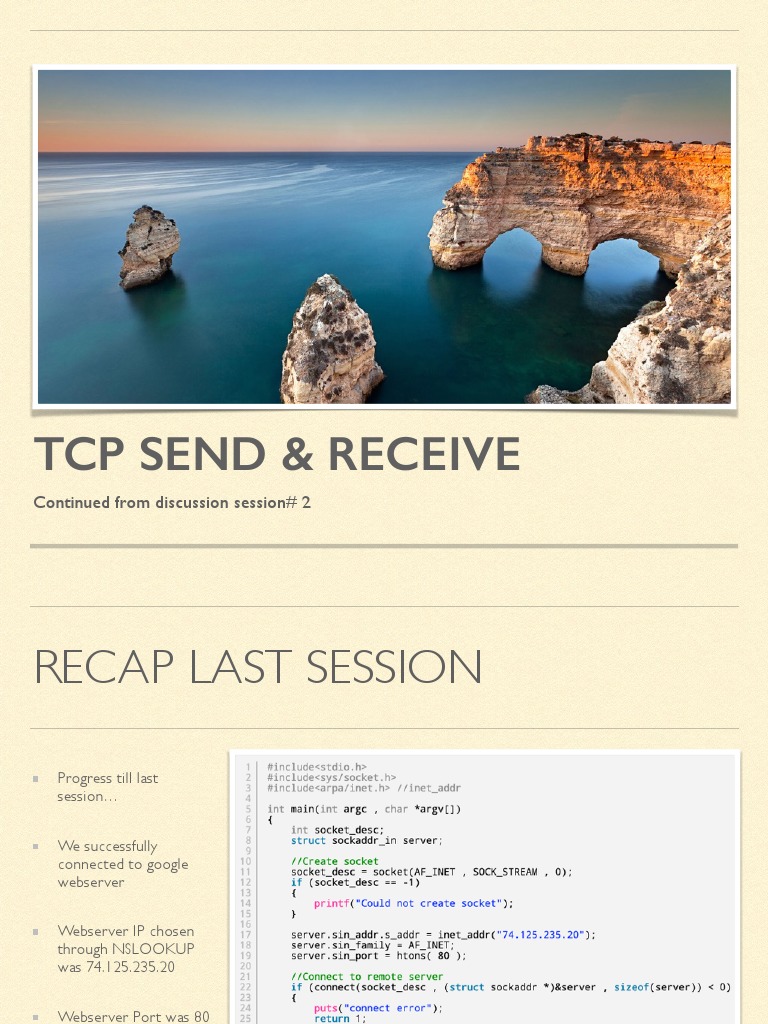 3 - TCP Send & Recv | PDF