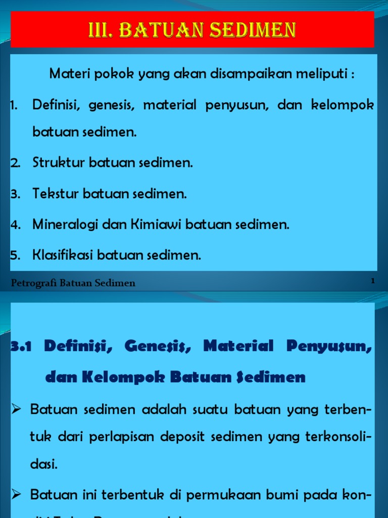 Petrografi dan Klasifikasi Batuan Sedimen | PDF | Ilmu Sosial | Sains ...