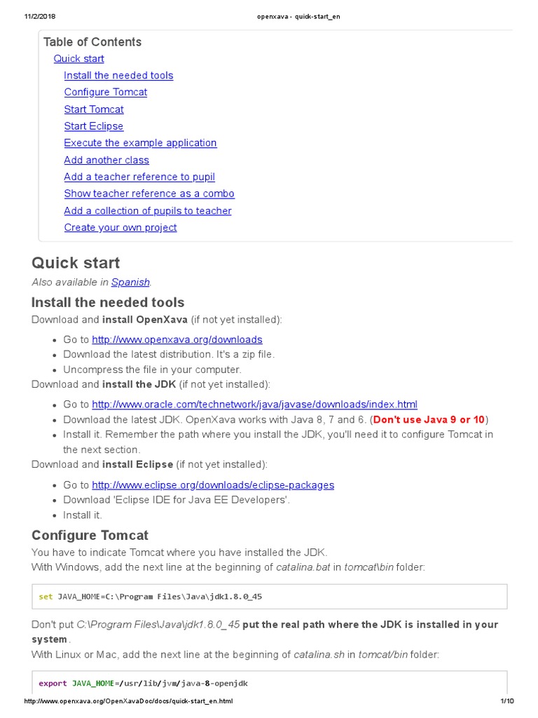 OPENXAVA Guide | Download Free PDF | Eclipse (Software) | Java Version ...