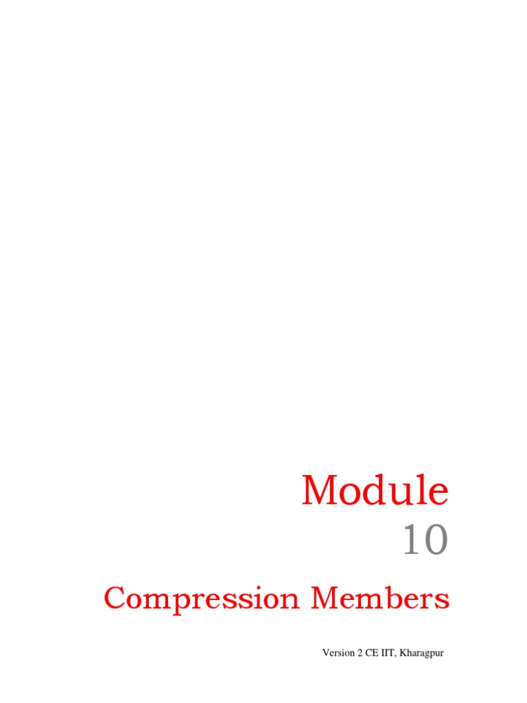 Compression Members | PDF | Buckling | Column