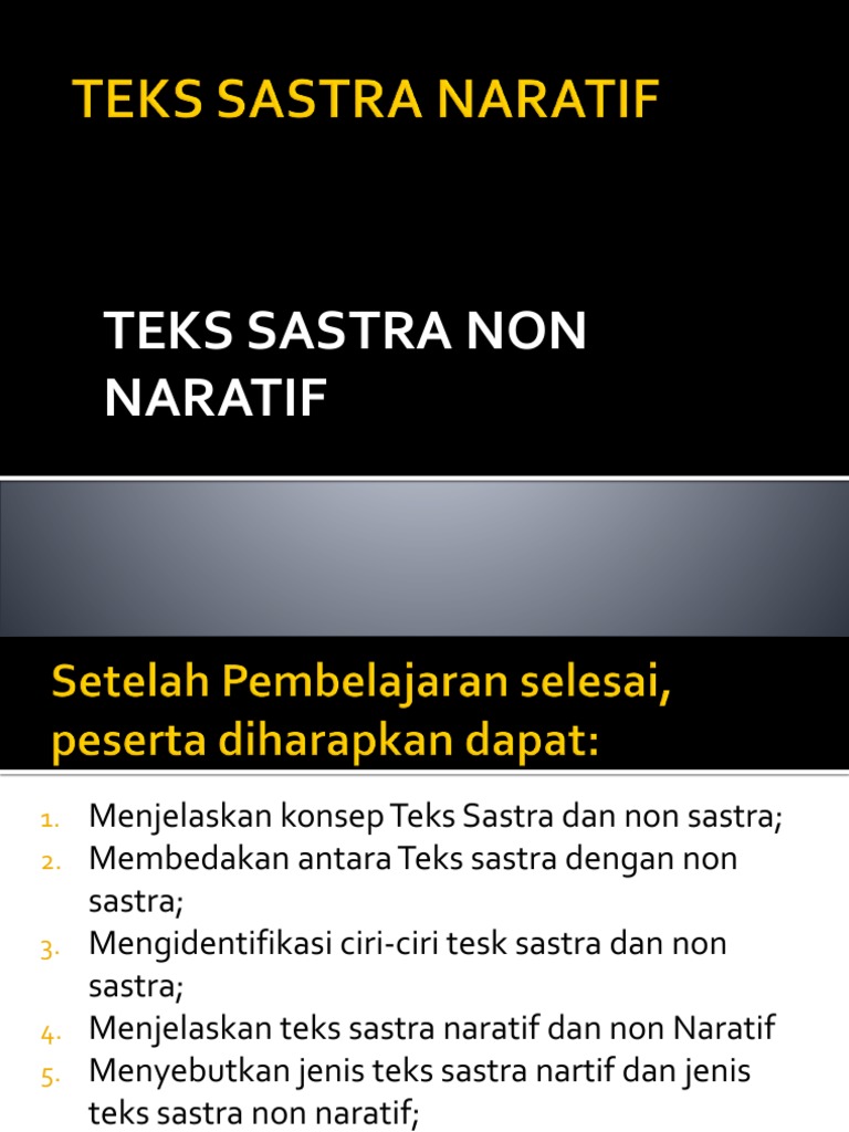 Teks Sastra Naratif | PDF