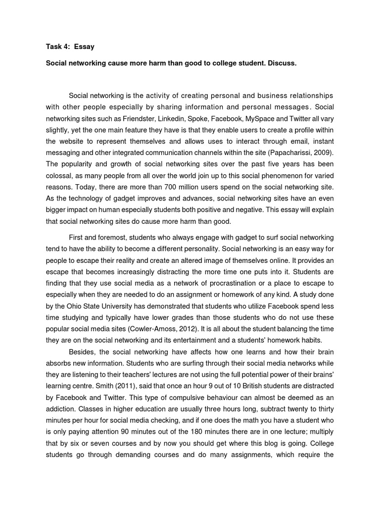 Bi - Essay | PDF | Social Networking Service | Social Media