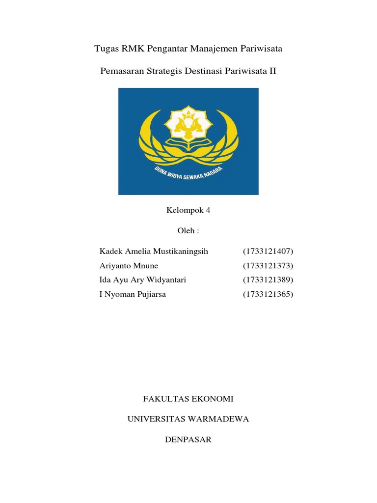 RMK Bab 10 Pemasaran Strategis Destinasi Pariwisata II | PDF | Bisnis | Pengelolaan Keuangan & Uang